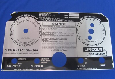 Sa-200 Lincoln Welder Black Face Green Light Faceplate L5750 OEM ...