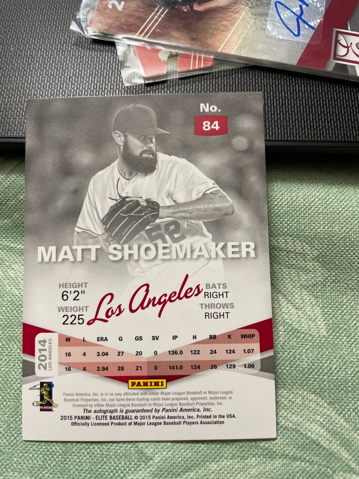 2015 Elite 21st Century Signatures #84 Matt Shoemaker | eBay