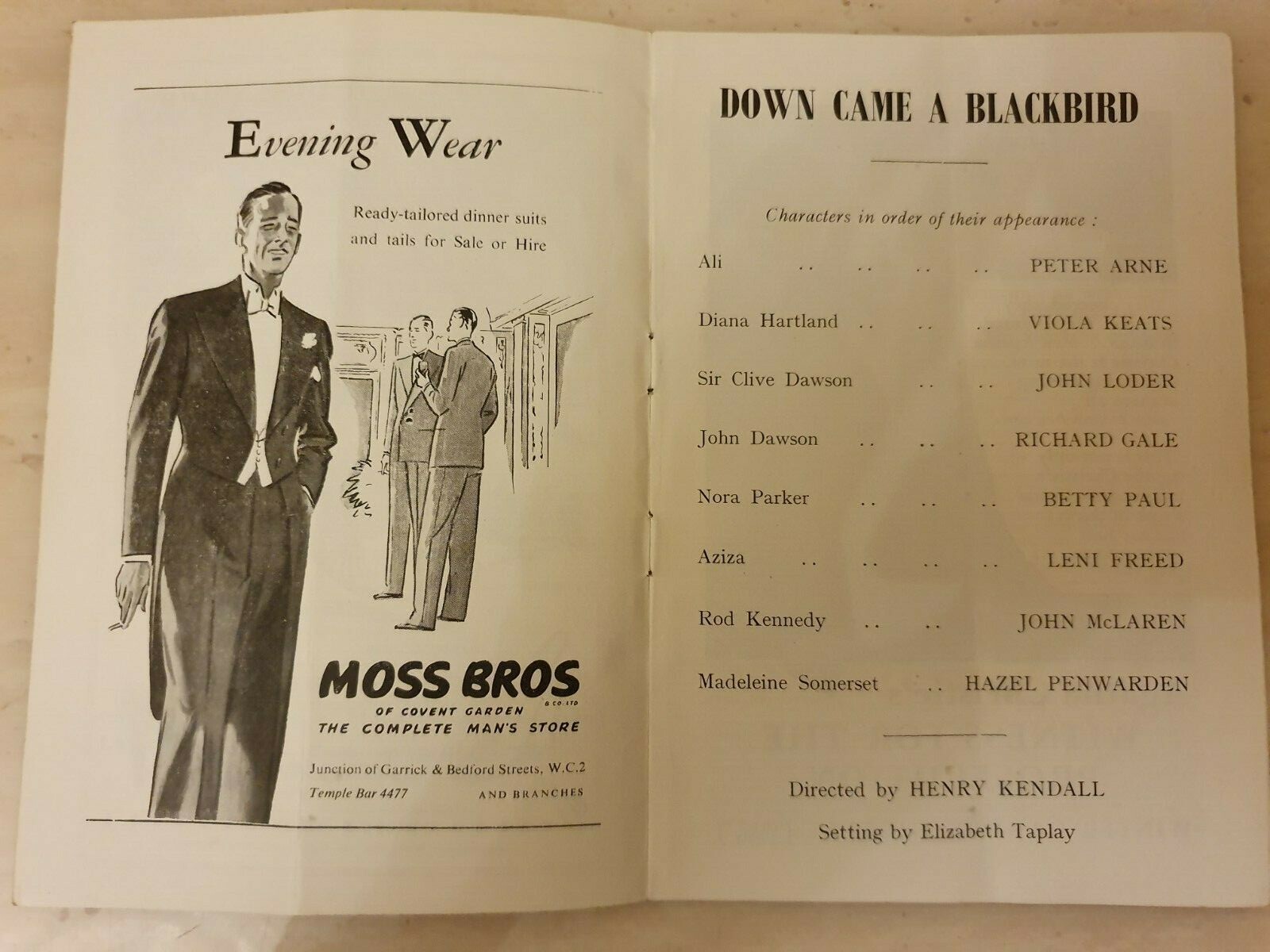 DOWN CAME A BLACKBIRD - PETER ARNE VIOLA KEATS JOHN LODER RICHARD GALE ...