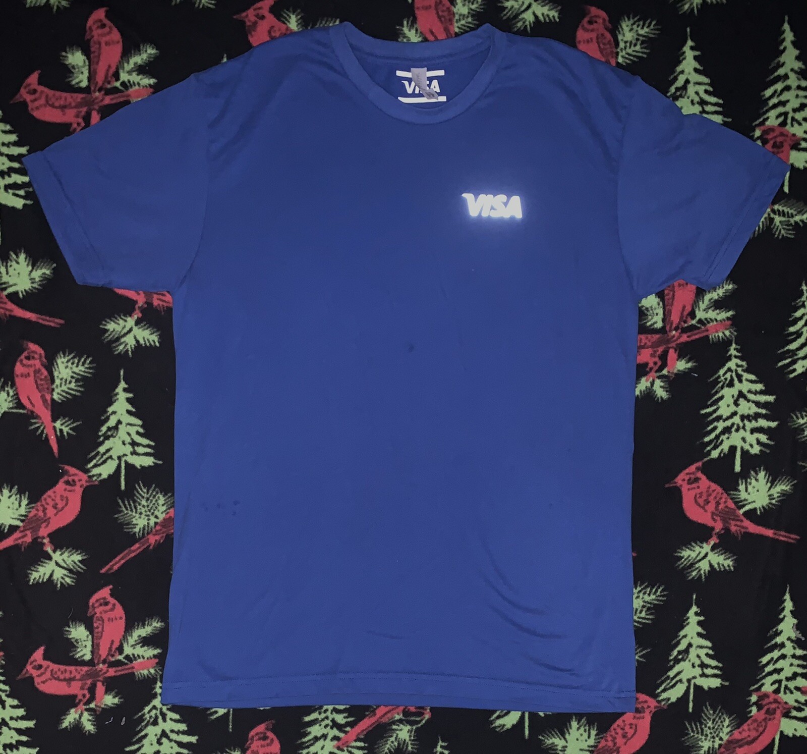 Rare Visa Banking Card 3m Reflective Shirt Sz M - Gem