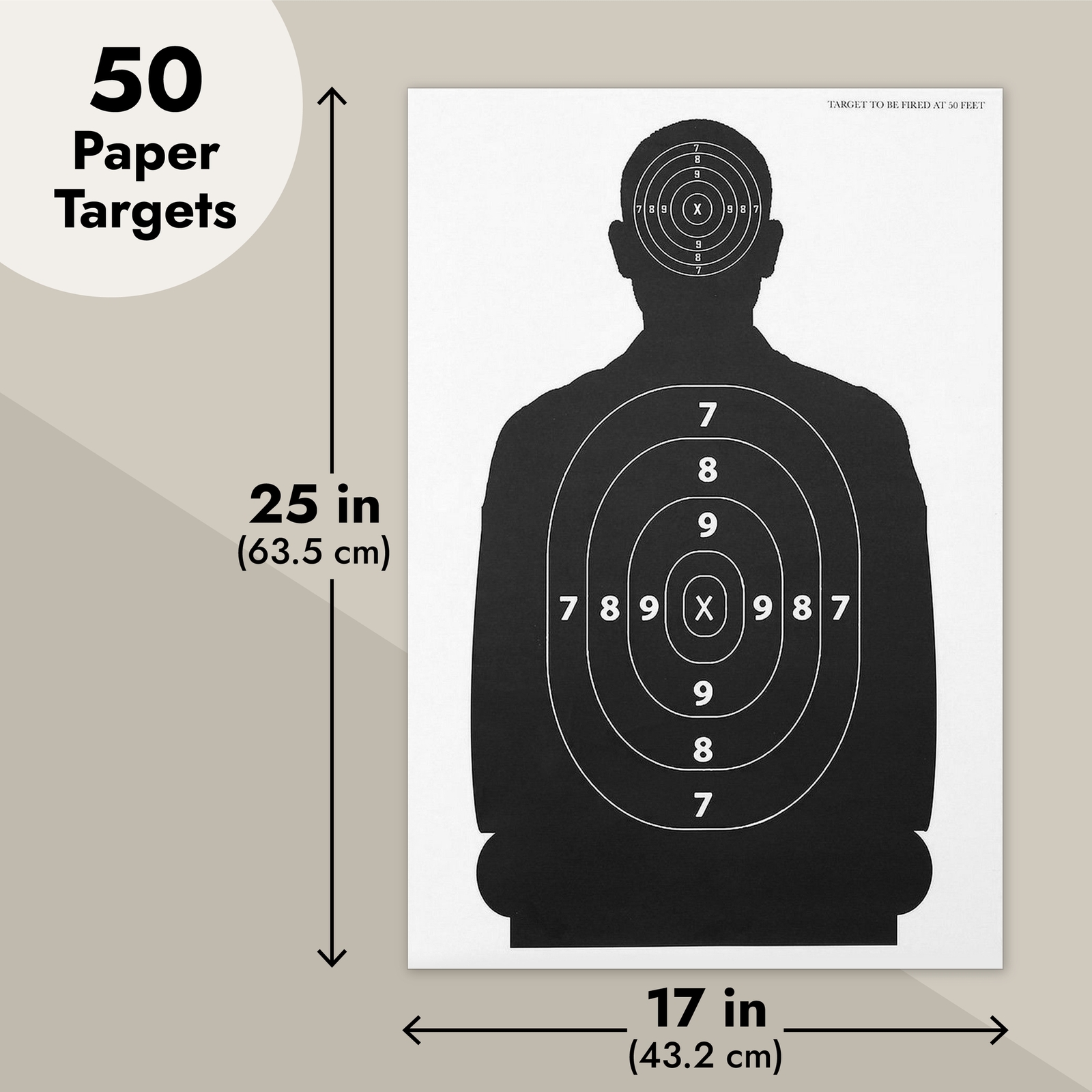 Juvale 17 x 25 inch Shooting Range Paper Silhouette Targets for ...