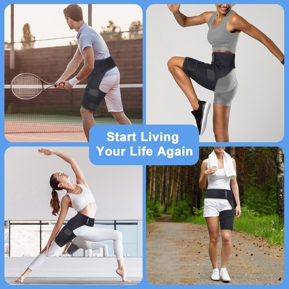 Hip Brace for Sciatica, Hip Flexor Compression Wrap for Sciatica Pain ...