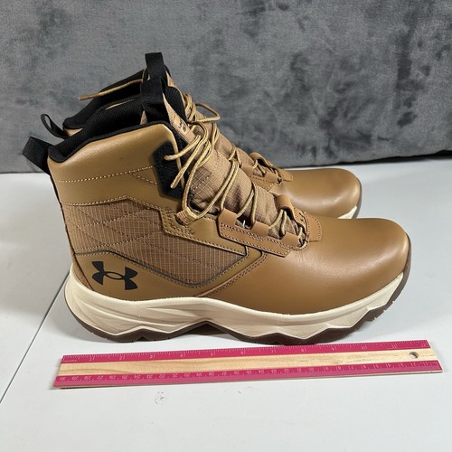 Under Armour Stellar G2 6" Combat Tactical Boots Brown Hiking Lace Up ...