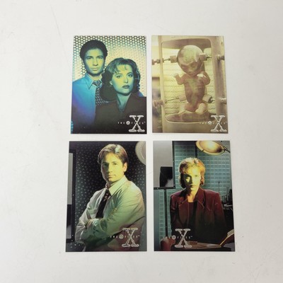 1995 Topps X-Files Season 1 Complete 4 Card Finest Chromium INSERT SET ...