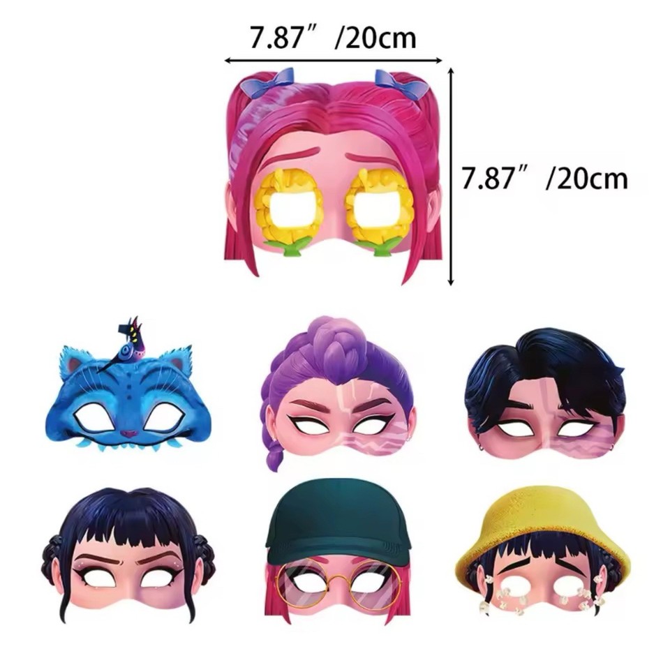 Cosplay Props 12 Pcs Kpop Demon Hunters Mask Party Prop Anime Role Play ...