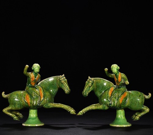 11.0" china antique song dynasty dang yang yu kiln porcelain a pair ...