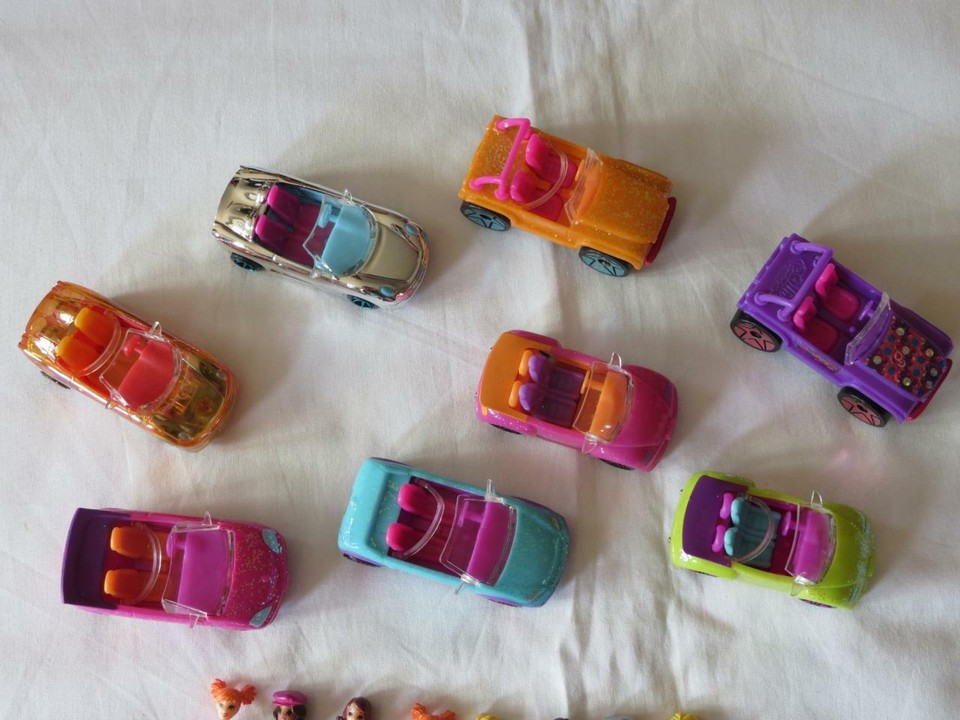 Polly Pocket Mini Car & Figures Lot fits Mattel Hot Wheels Matchbox ...