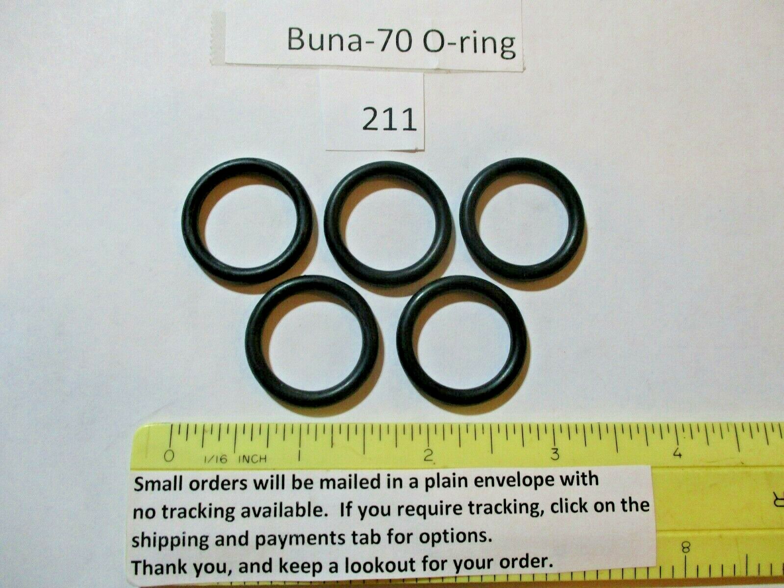 211 O-ring 13/16" ID x 1-1/16" OD x 1/8" thick. Buna-70. Quan 5. | eBay