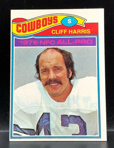 1977 Topps CLIFF HARRIS Card No. 490 Dallas Cowboys Crease-Free NM+ HOF ...