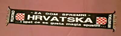 CROATIA football fan scarf...beautiful and croatians...very very rare ...