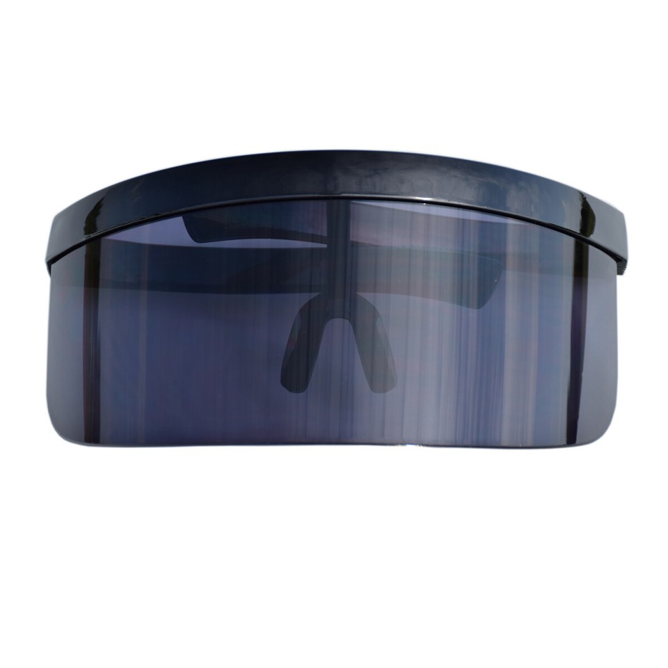 Unisex Retro Shield Visor Sunglasses Oversize Integrated Lens Fashion ...
