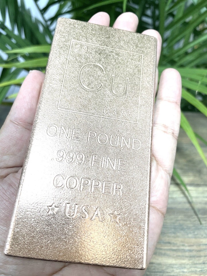 1 Pound Copper Bar Element Copper Bullion Bar .999 Fine Flat Ingot 5 10 ...