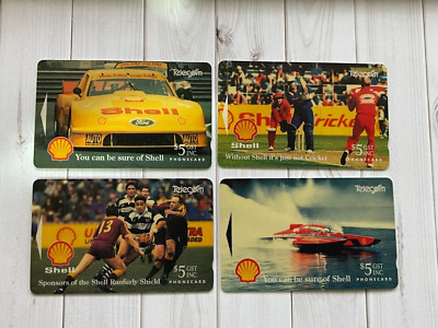 1990's SHELL Oil Phone Card Set - Telecom New Zealand with Rugby ...