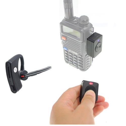 Walkie Talkie Handsfree Bluetooth PTT Earpiece Wireless Headphone ...