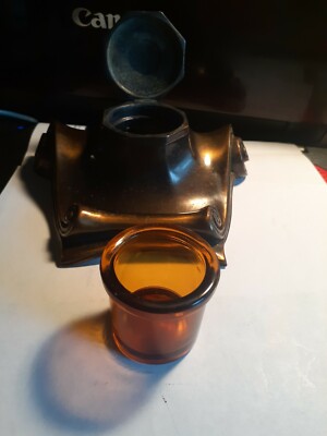 VINTAGE STYLE SCROLLED METAL INK WELL | eBay