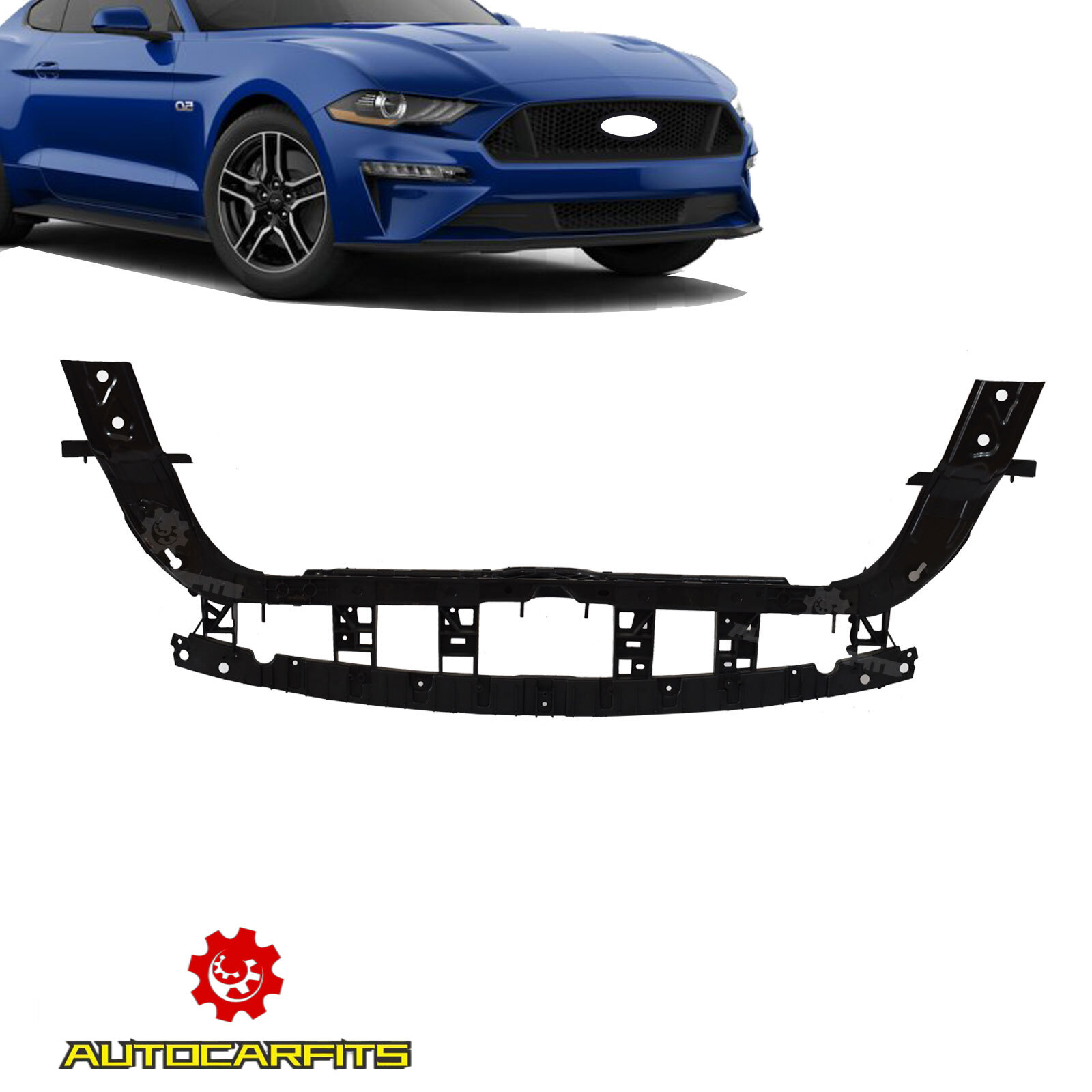 Fits Ford Mustang 2018-2019 Front Upper Black Radiator Support ...