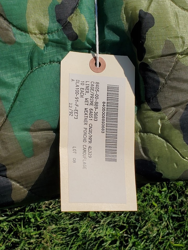 Made in USA Army USMC Military Woodland Camo Poncho Liner WOOBIE Army ...