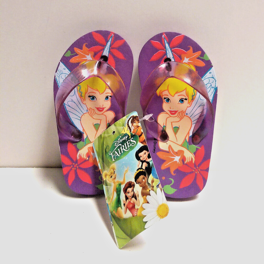 Disney Fairies TINKERBELL Floral Child Flip Flops Girls Thong Sandals ...