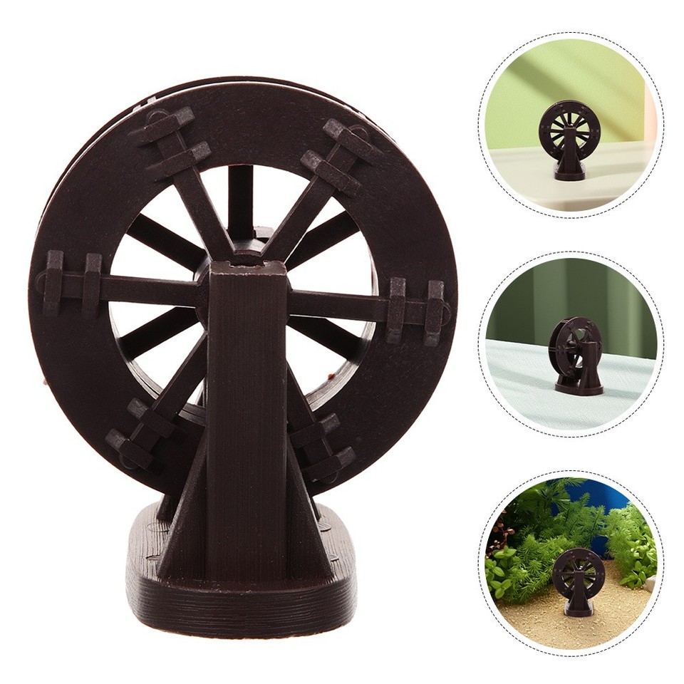 Miniature Water Wheel Fish Tank Decoration Desktop Landscape Water ...