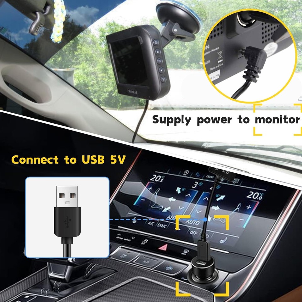 USB to DC Car Charger Cable for Furrion FOS07TADS Vision S Monitor ...