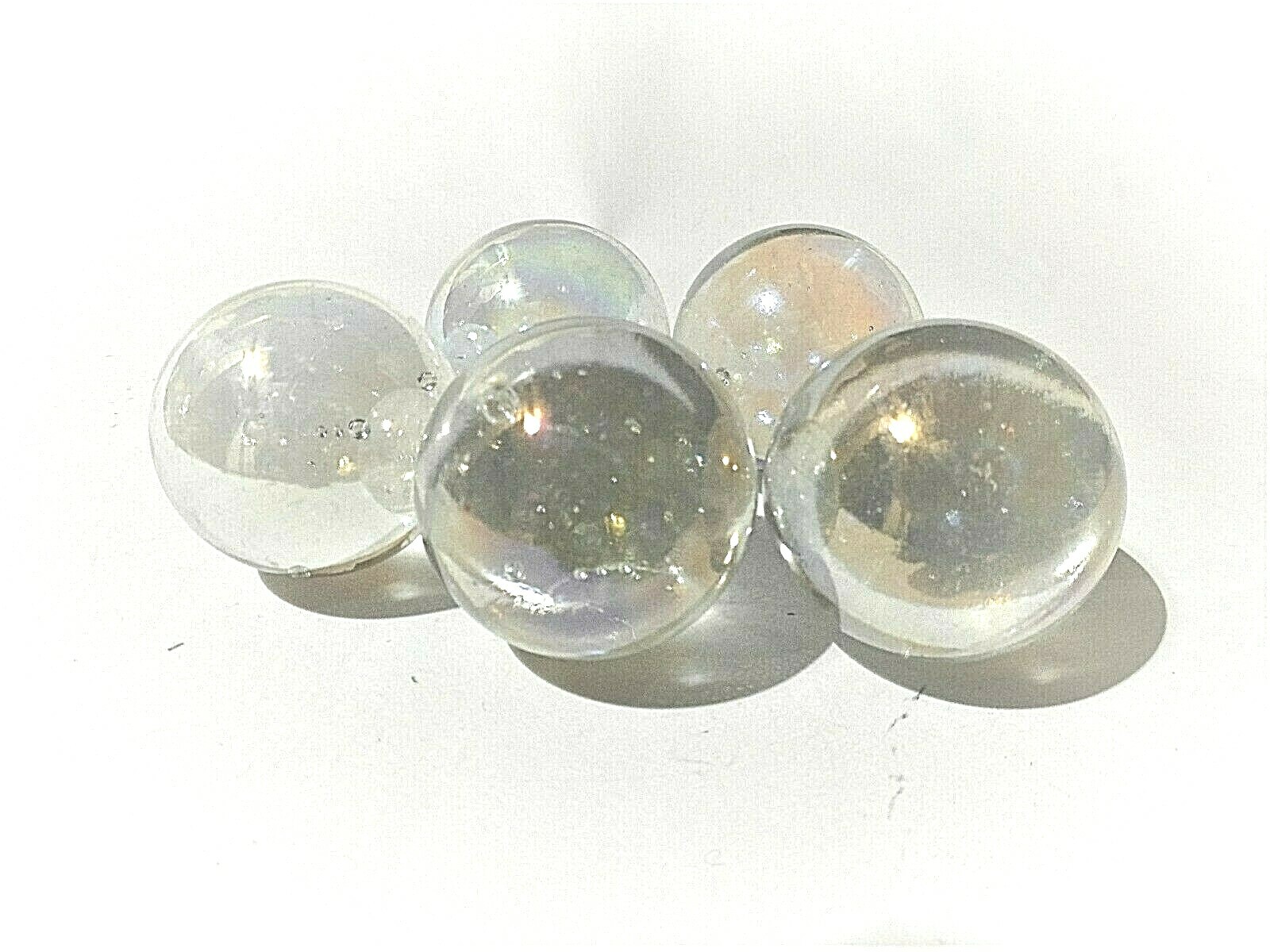 5 Murmeln Seifenblase klar ca. 35mm aus Glas, Glasmurmel, Glaskugel ...