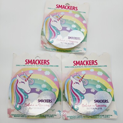 3-Pack Smackers Believe In Unicorns Glitter Palette Eyeshadow Blush ...