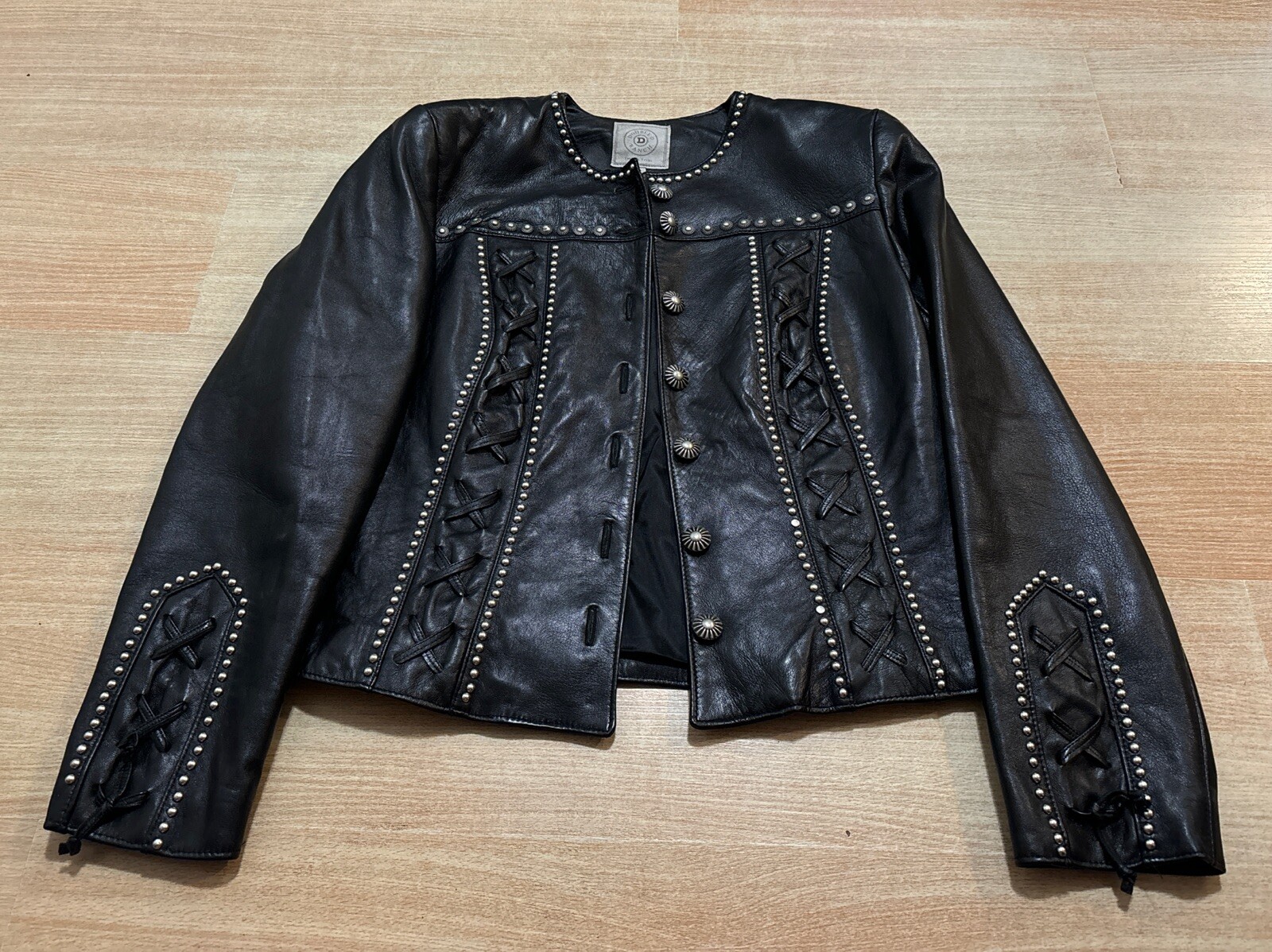 Double D Ranch Leather Jacket Studded EXCELLENT LARGE | eBay