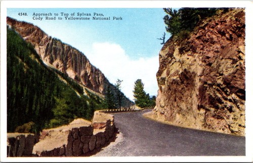 1920s Cody Road to Sylvan Pass Yellowstone Park Wyoming Vintage ...