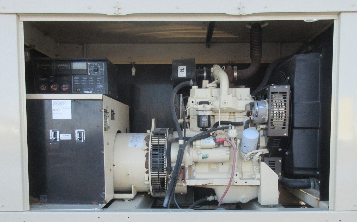 40 kw Kohler / John Deere Diesel Generator - 2.9L 3 Cyl. - 1,832 Hours ...