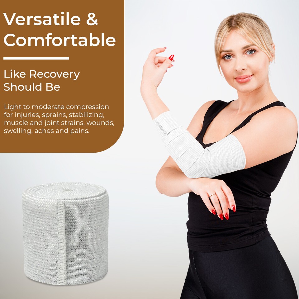 Nexskin Cotton Elastic Bandages Compression Body Wrap, Hook & Loop ...