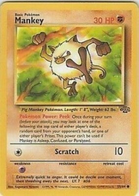 POKEMON JUNGLE SET MANKEY #55 COMMON ** NEAR MINT ** | eBay
