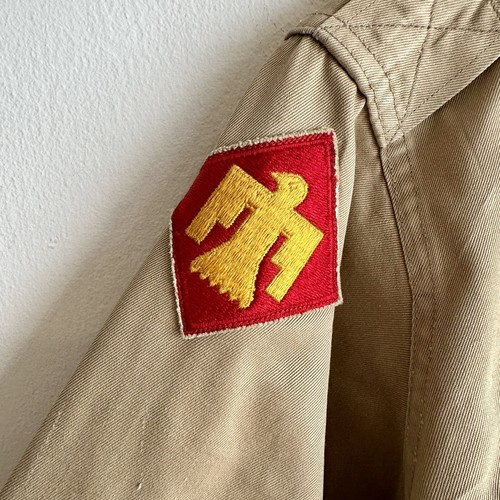 WWII US Army Shirt Patched 10th Mountain 45th Infantry Div Thunderbirds ...