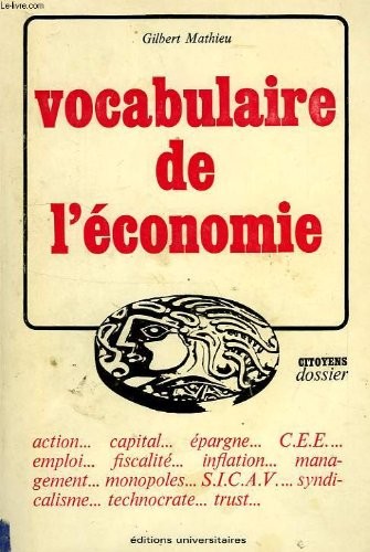 VOCABULAIRE DE L'ECONOMIE, MATHIEU GILBERT | eBay.de