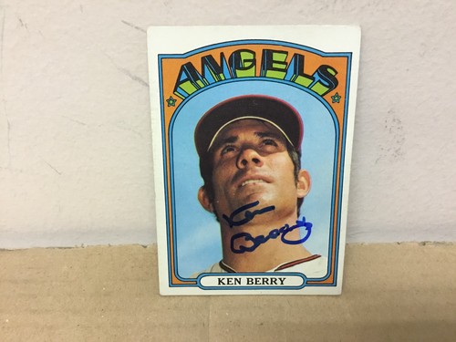 Ken Berry Autographed Card - 1972 Topps Baseball - Angels | eBay