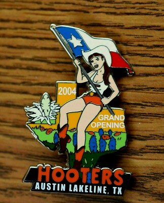 HOOTERS COWGIRL GIRL HOLDING FLAG GRAND OPENING AUSTIN LAKELINE TEXAS ...