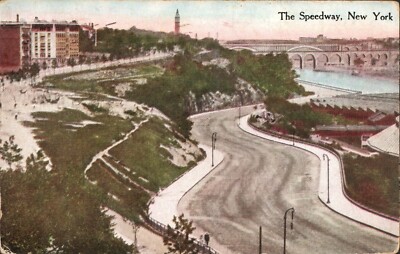 The Speedway Road New York West bank Harlem River 155th-208th St. 1921 ...