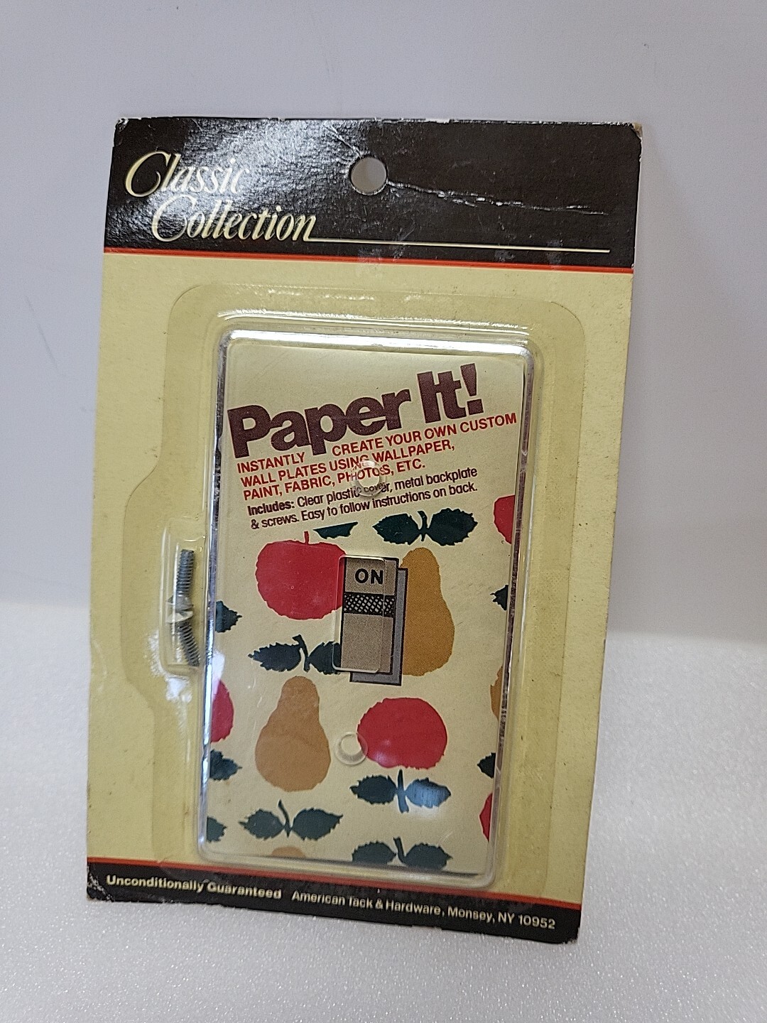 Paper-It! Receptacle Wall Plate / Light Switch Clear Plastic Wallpaper ...