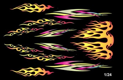 Modern Hot Rod Flames & Graphics 1/25th - 1/24th Scale Waterslide ...