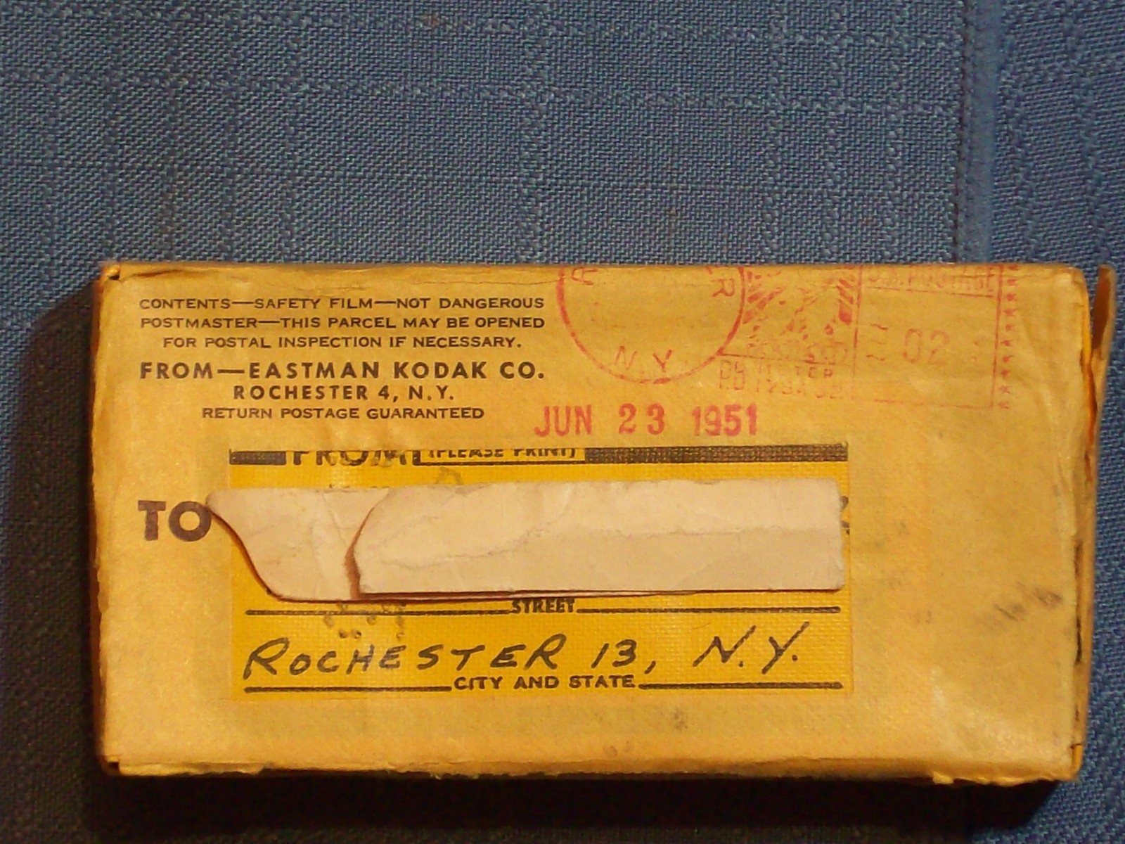 KODAK KODASLIDE BOX YELLOW MOUNTED COLOR TRANSPARENCIES WITH POSTAGE ...