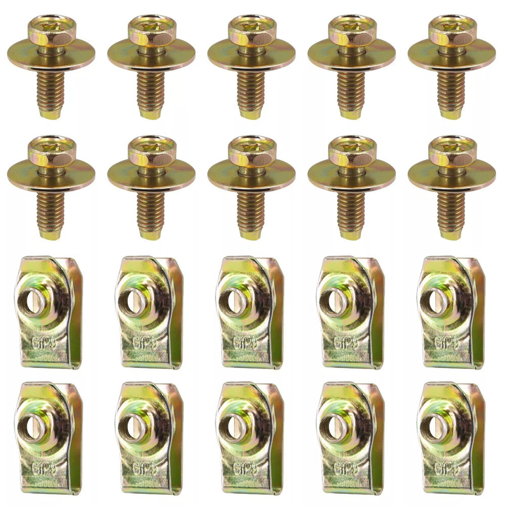 Engine Under Cover Splash Shield Guard Body Bolts & U-Nuts for Auto ...