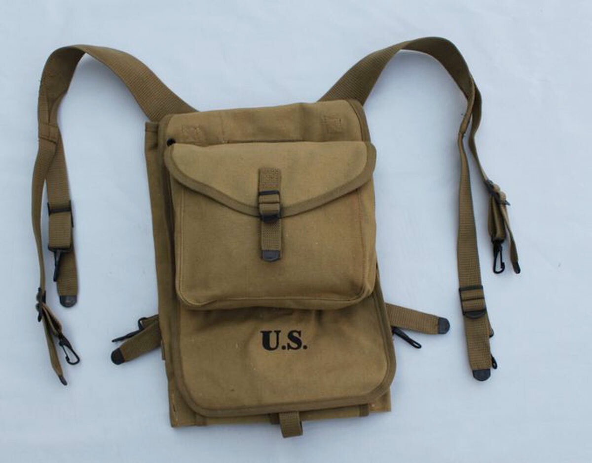 WW2 U.S. Army M1928 Carrier Pack Bag Haversack Canvas Suspenders | eBay