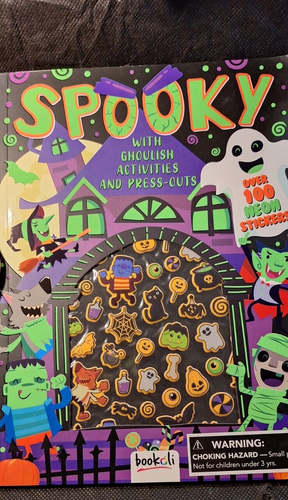 Bookoli Cute Spooky Halloween Sticker Activity Book With 100+ Neon ...