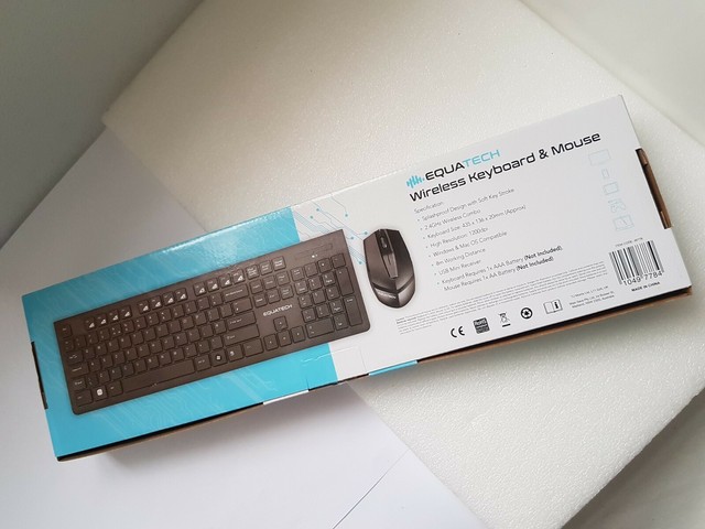 EquaTech Wireless Keyboard and Mouse Splash Proof Design Soft Key ...
