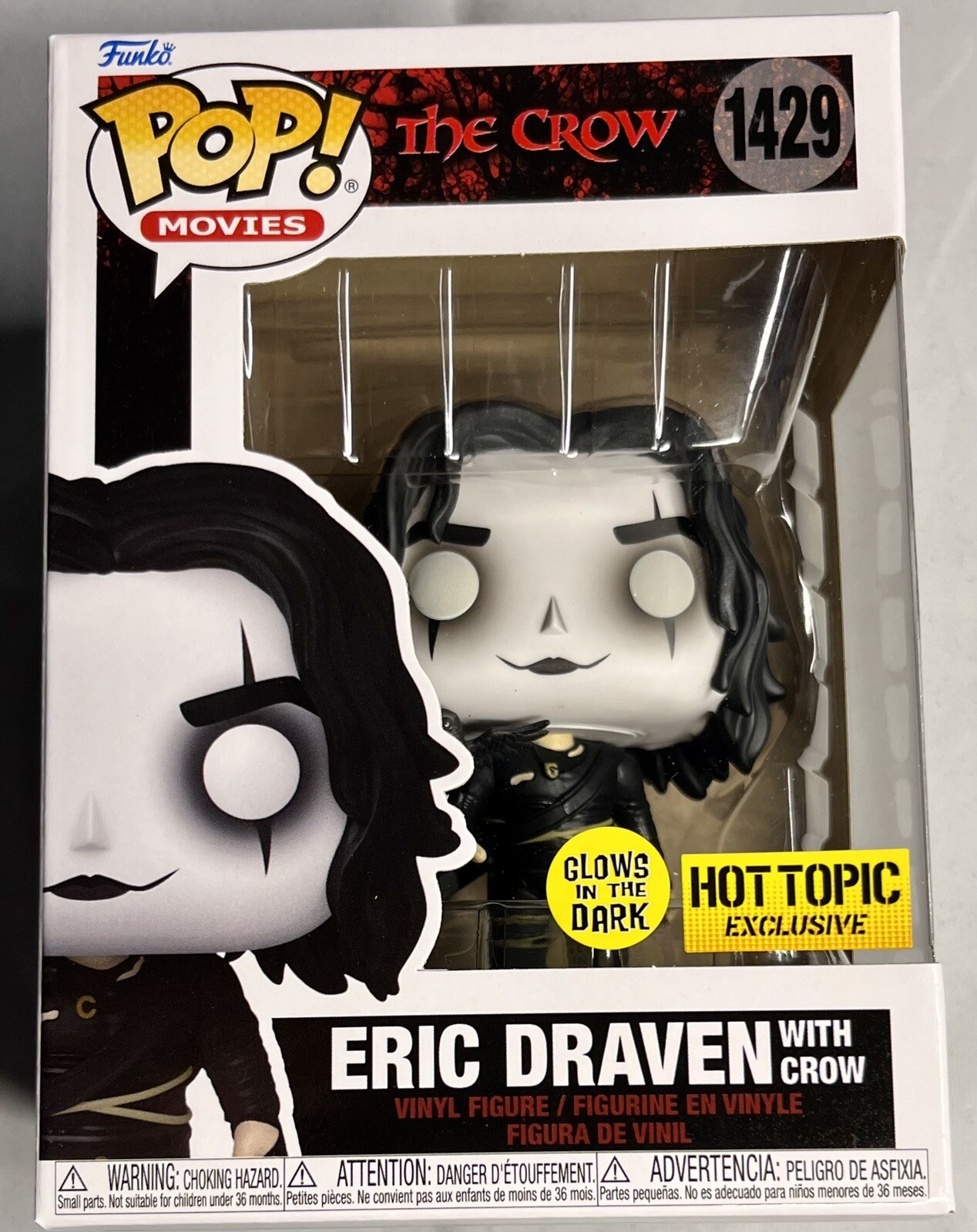 Funko Pop! Vinyl: The Crow - Eric Draven with Crow (Glow) - Hot Topic ...
