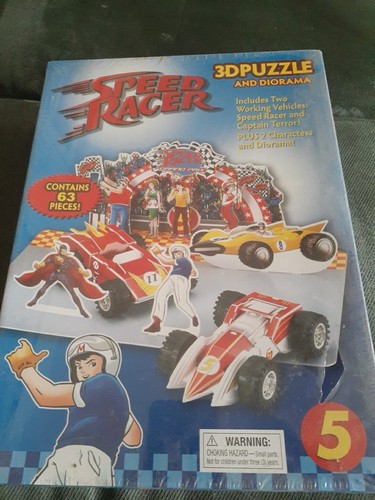 SPEED RACER 3D PUZZLE AND DIORAMA Brand New Sealed 64 Pieces 2 Working ...