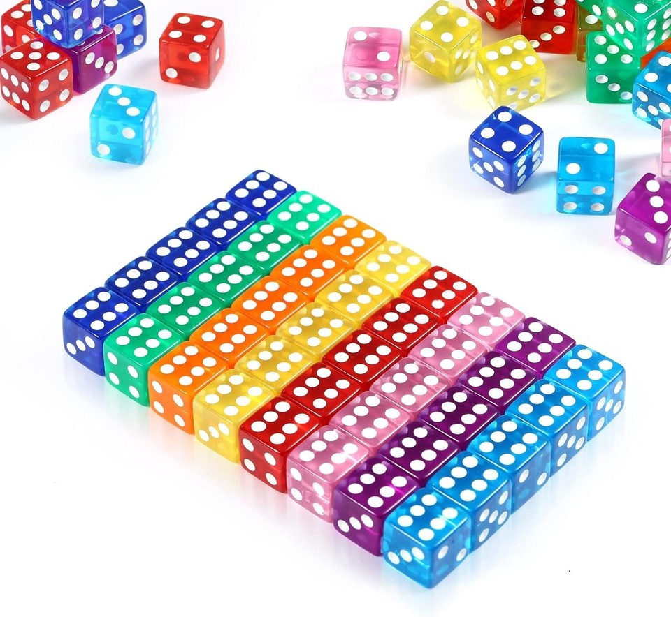 40 Pieces 19Mm Dice Set 6-Side Standard Game Dice Set for Board Game ...