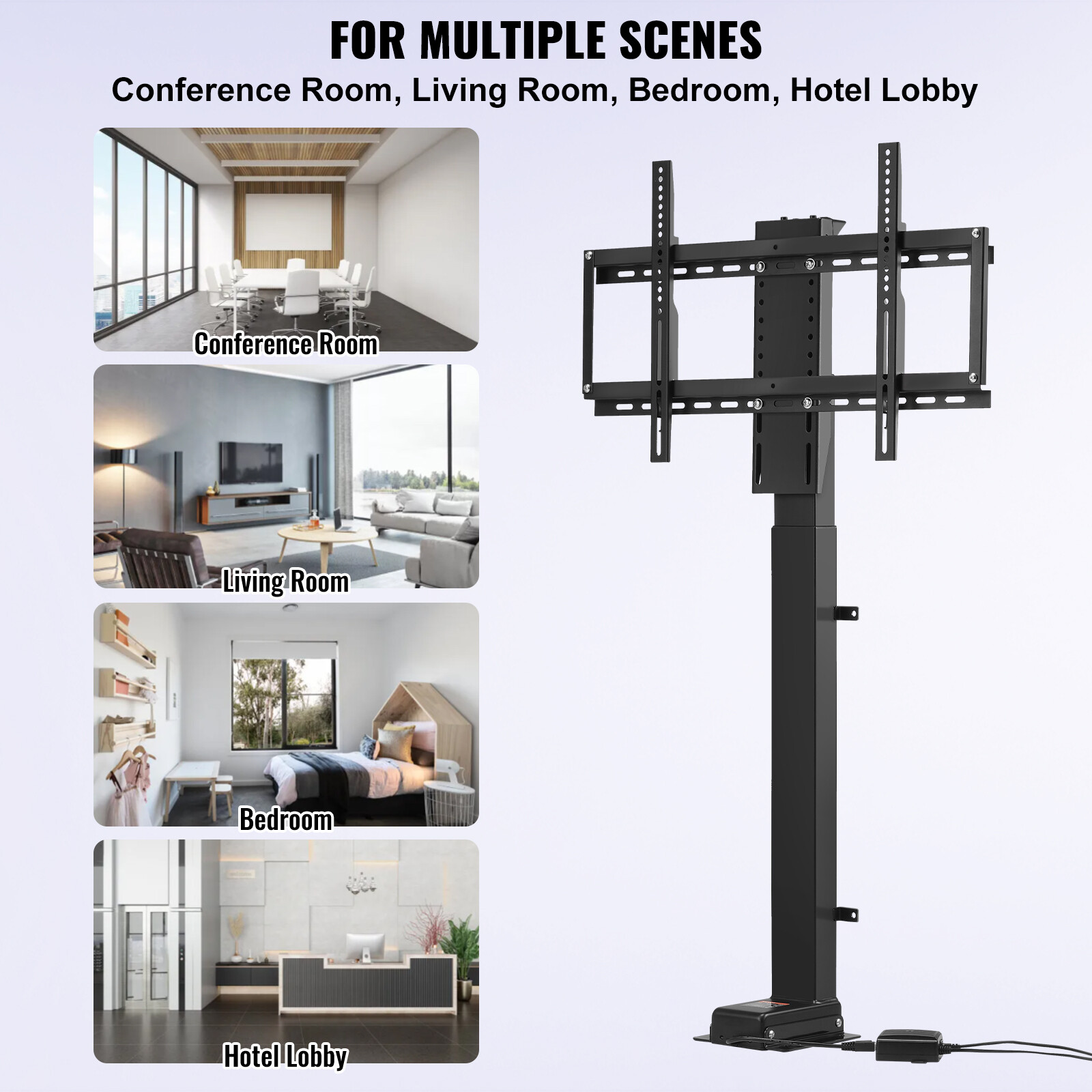Motorized TV Lift Mount Bracket For 32-70" TVs Auto Lifting 110v Plug ...