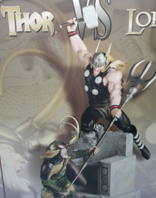 Sideshow Thor vs Loki Statue Diorama 🔥 NIB #87/1500 BRAND NEW! Original ...