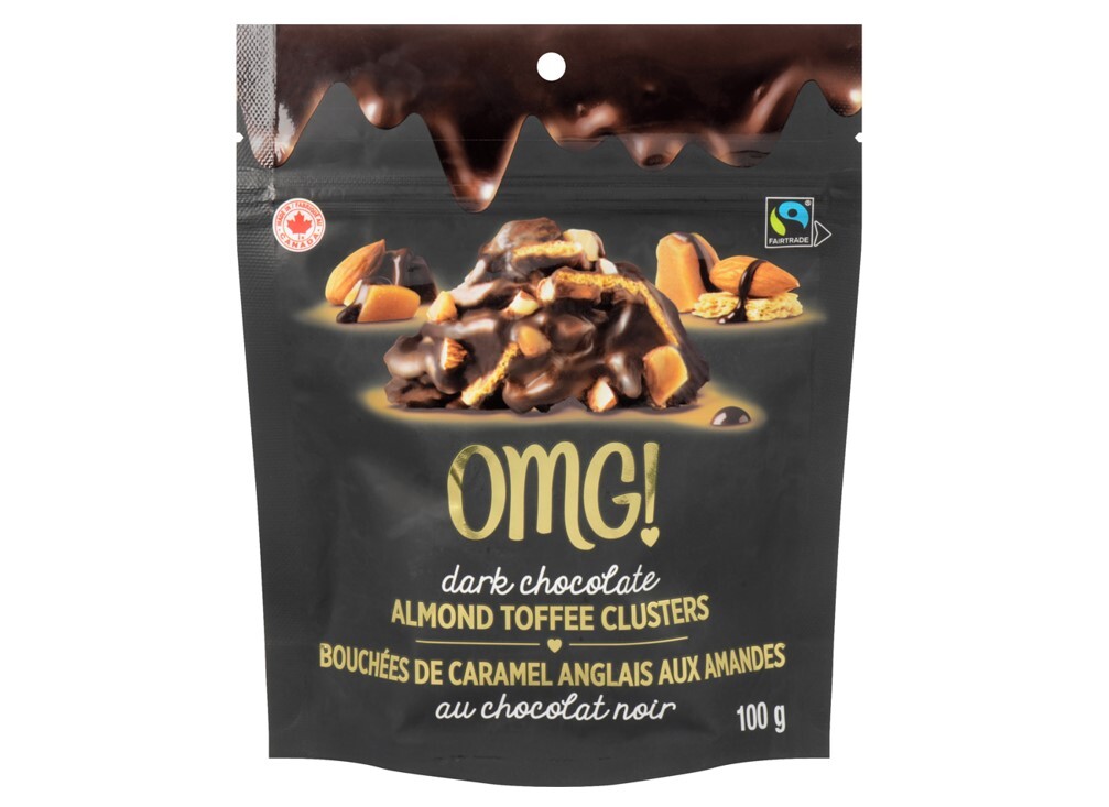 OMG's Dark Chocolate Almond Toffee Clusters 100g Canadian Omg | eBay