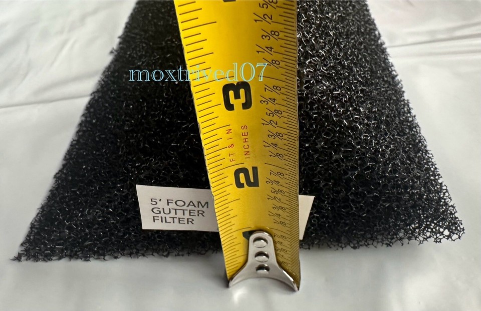 Gutter Foam 5" X 48" 4 Ft. Gutter Guard Insert Foam Filter Prevent ...
